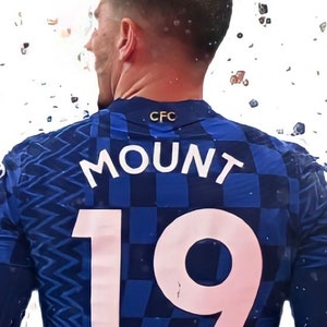 Set of Three Personalised Chelsea Wall Prints | Mason Mount | Football ...