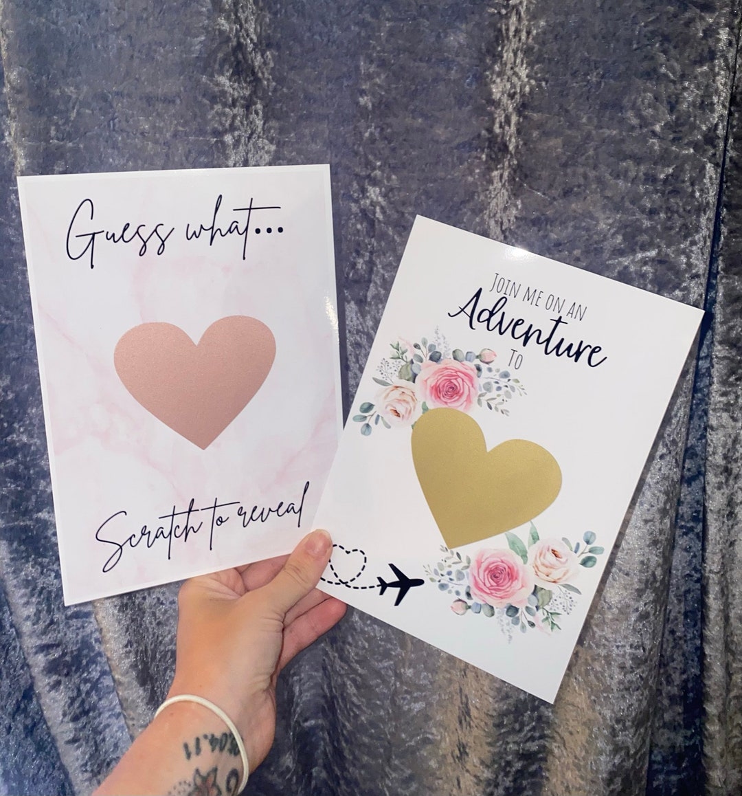 Scratch Reveal Cards / Holiday / Baby Reveal / Hen Party / Wedding ...