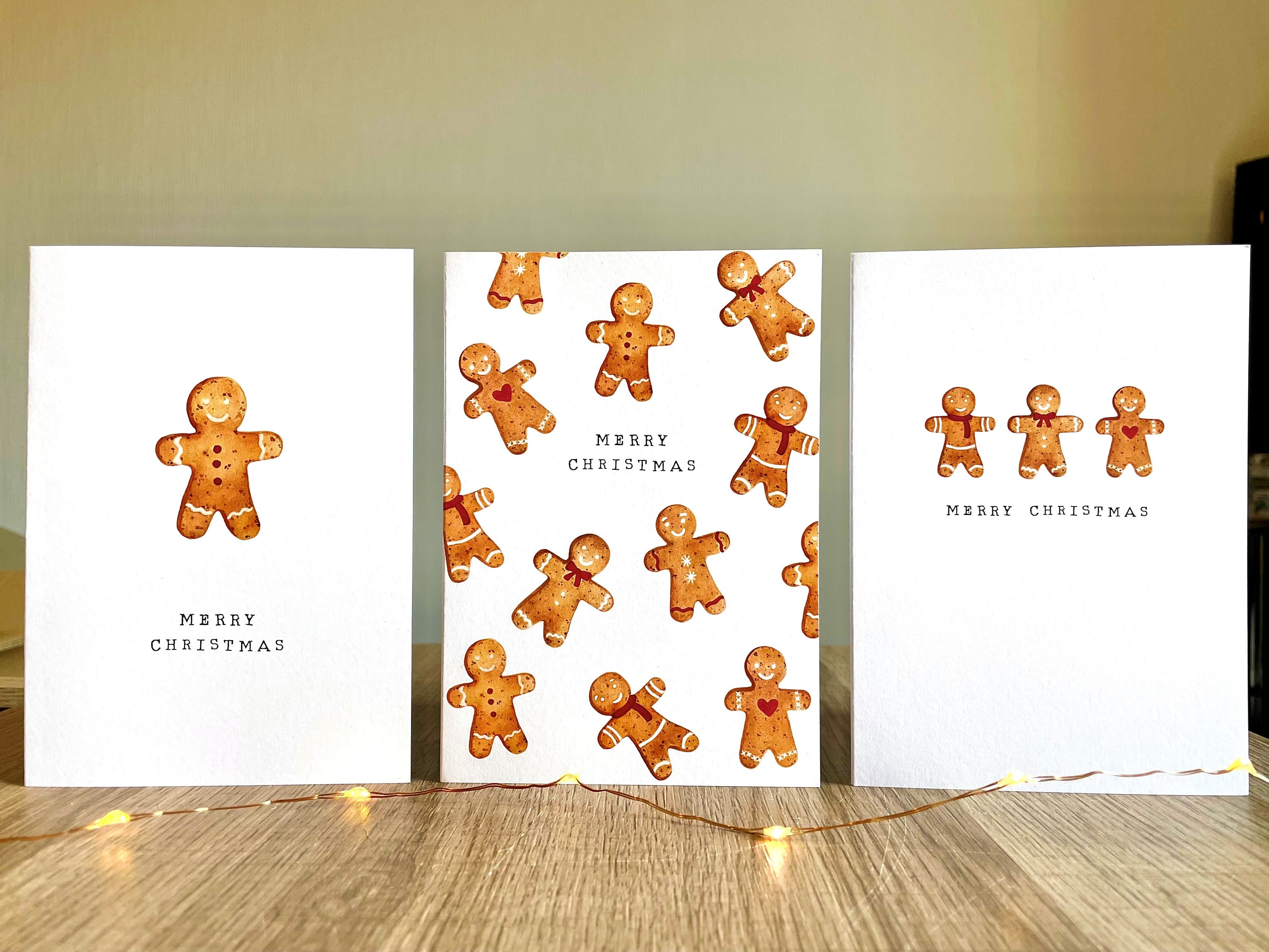 Gingerbread Christmas Cards - Etsy