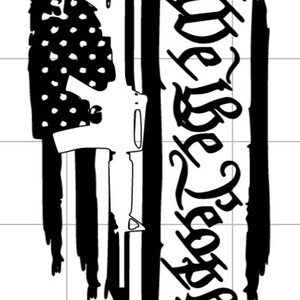 SVG File We the People Tattered Flag With Rifle SVG | Etsy