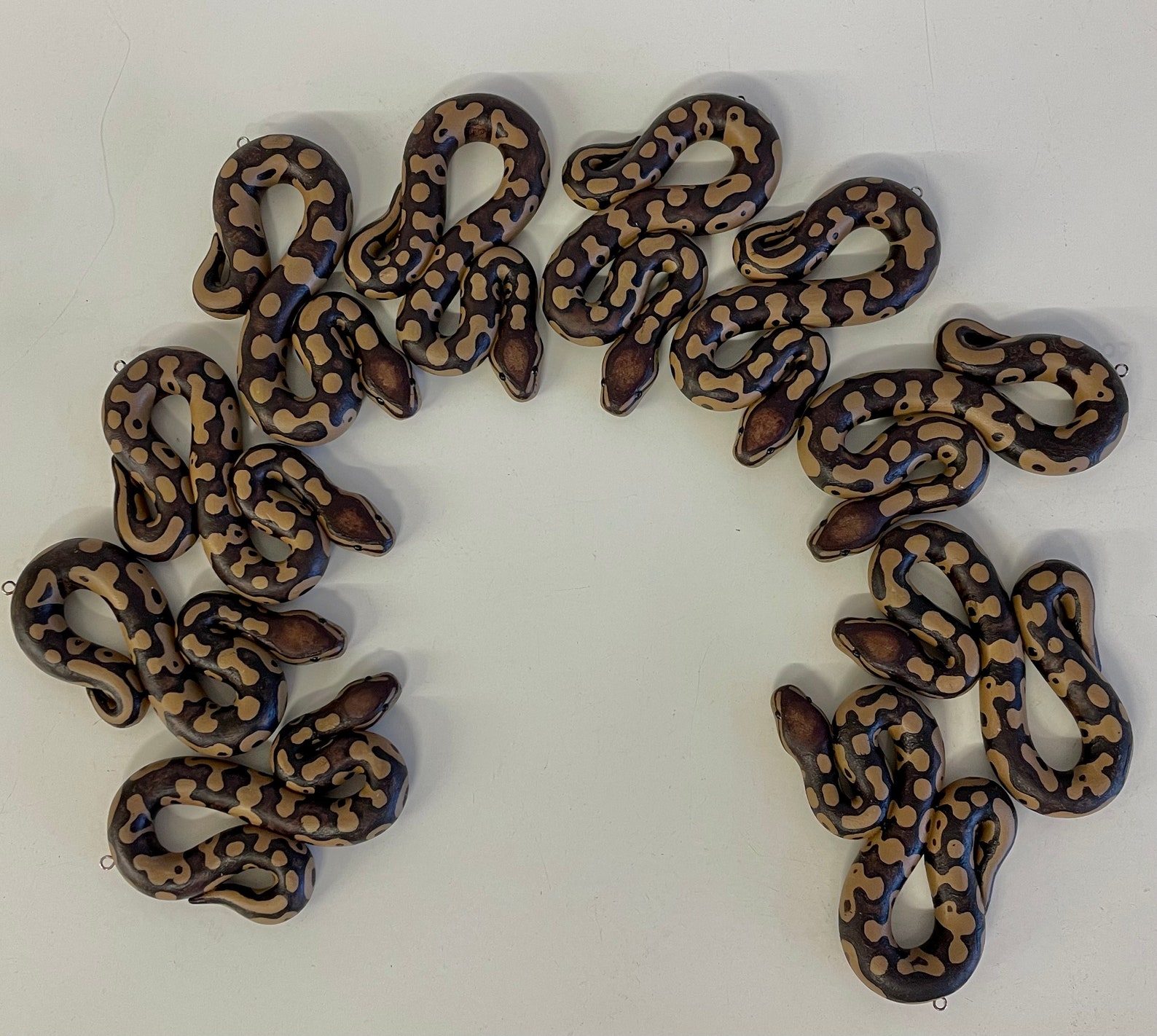 Ball Python Snake Pendant/sculpture for Necklace/key Ring, Perfect for ...