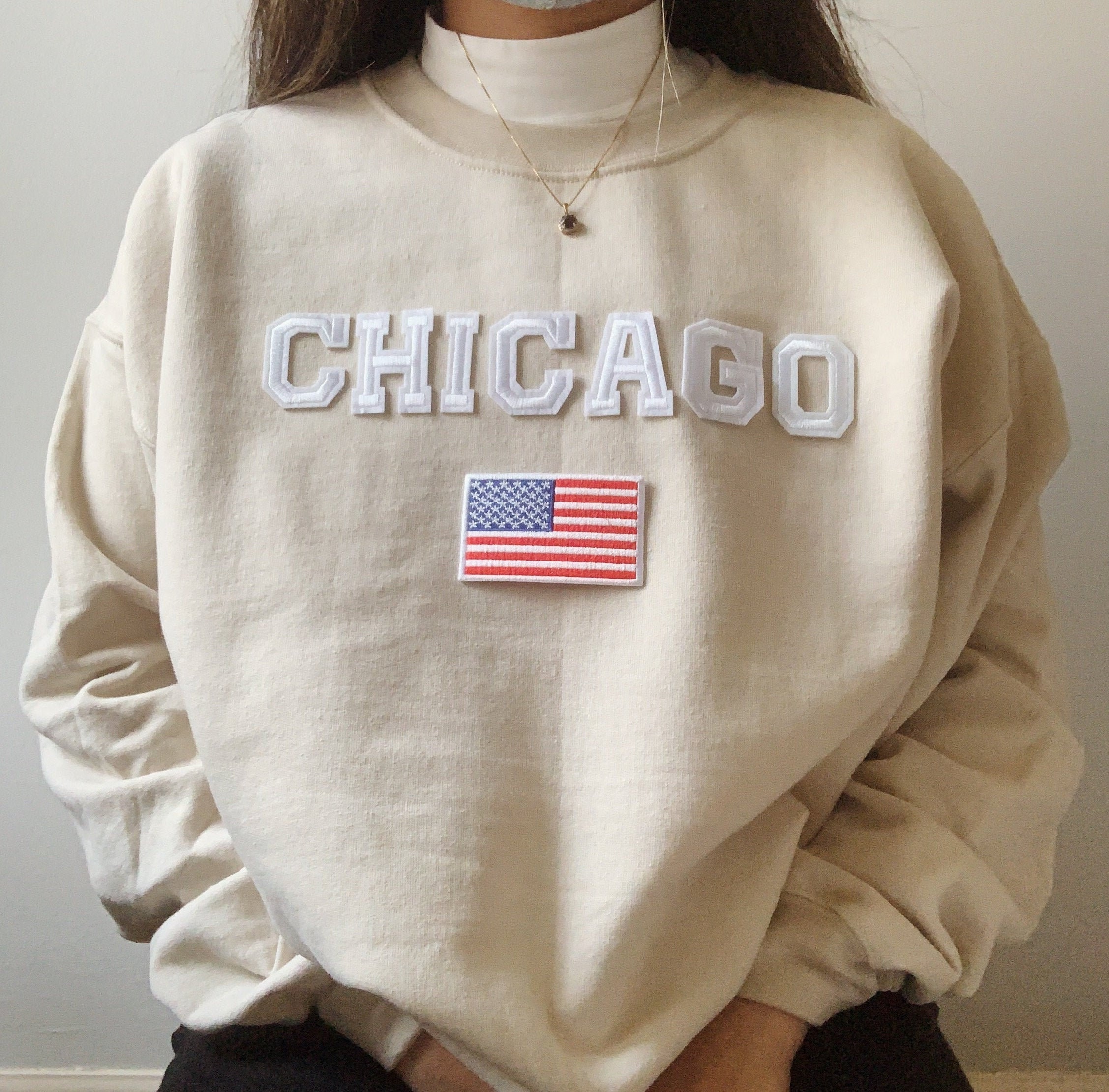 Chicago Sweatshirt Chicago Crewneck Chicago Sweater - Etsy