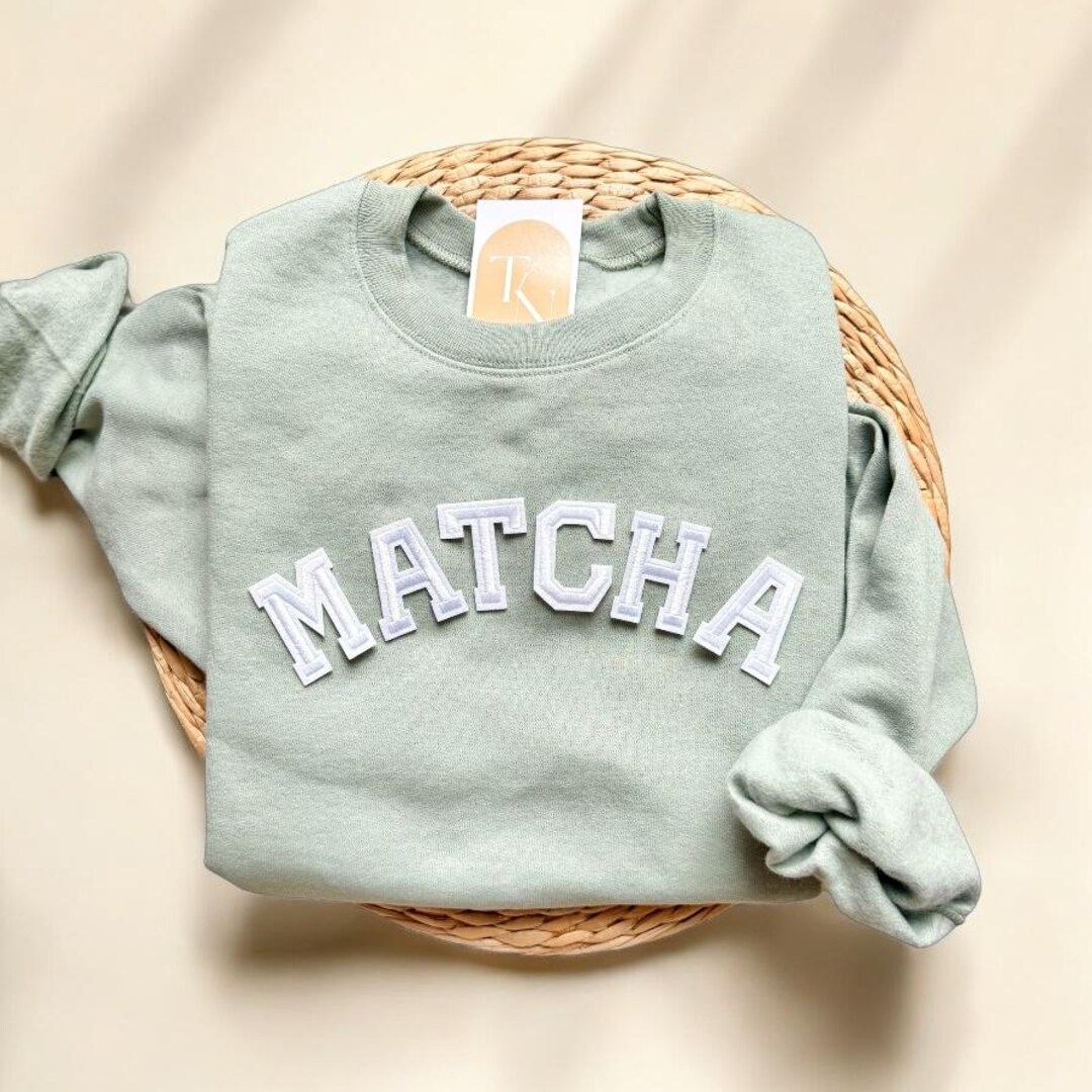 Matcha Sweatshirt, Matcha Hoodie, Green Tea Sweatshirt, Matcha Lover ...