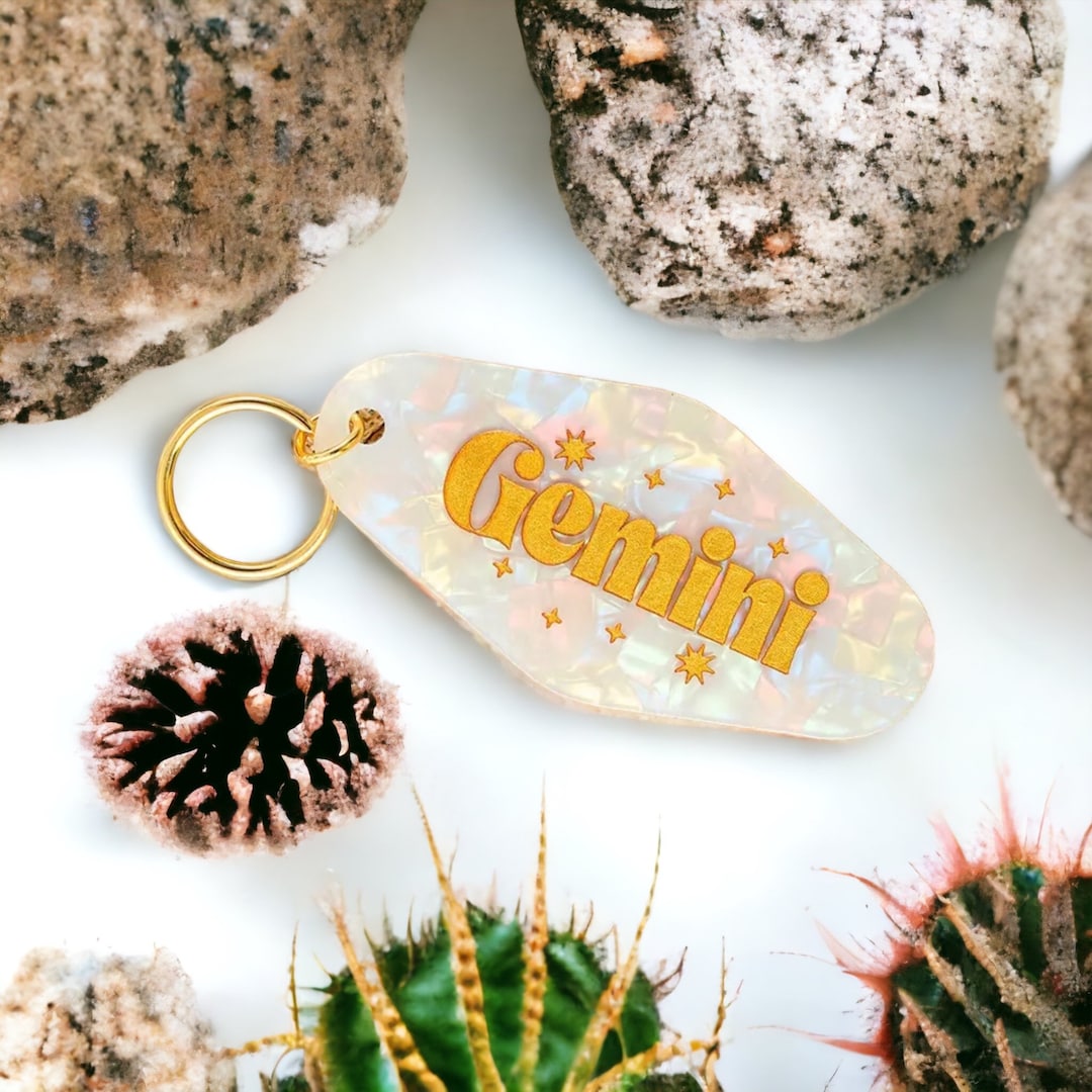 Gemini Keychain, Gemini Gifts, Zodiac Sign Keychains, Zodiac Sign Gifts ...