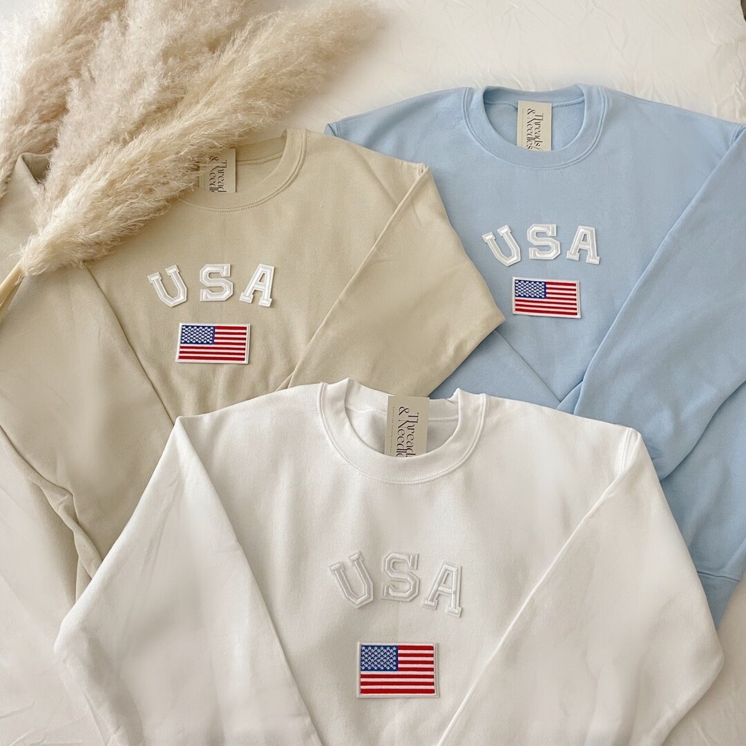 USA Sweatshirt USA Crewneck Patriotic Sweatshirt - Etsy