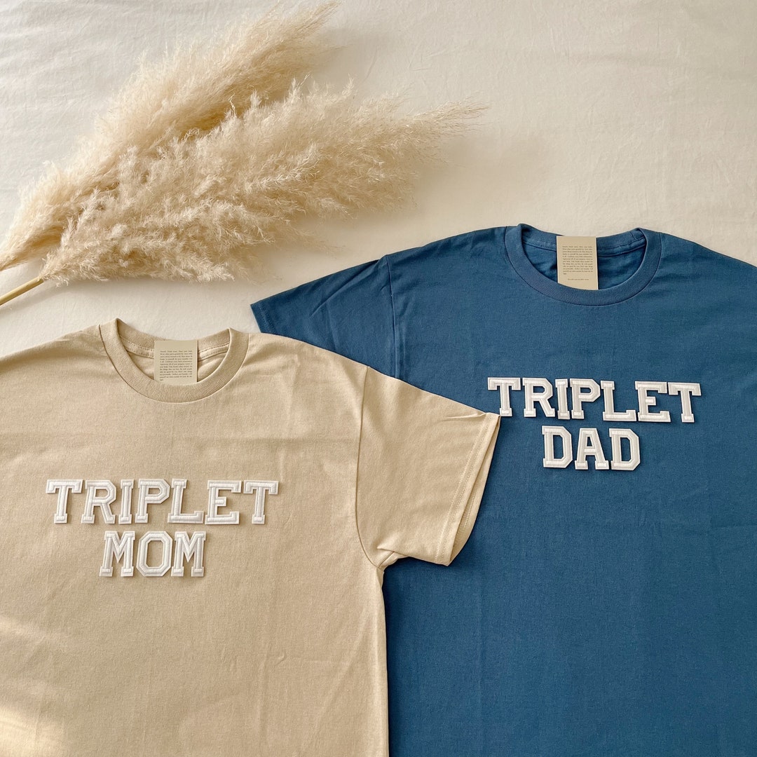 Triplet Mom Shirt, Triplet Mom Gifts, Triplet Dad Shirt, Triplet Dad ...