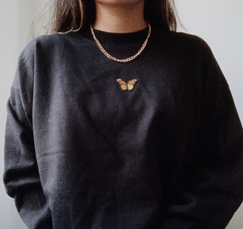 Butterfly Sweatshirt Butterfly Sweater Butterfly Crewneck - Etsy