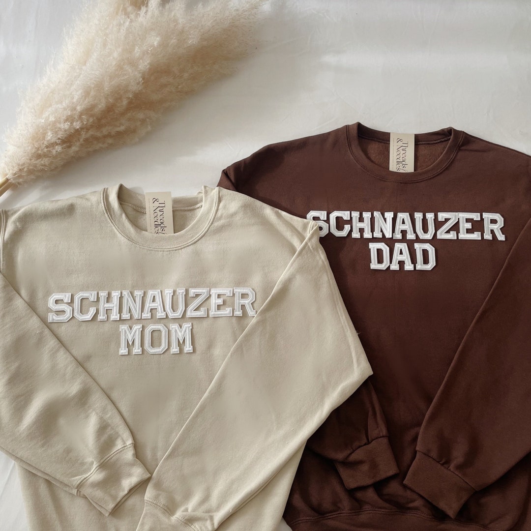Schnauzer Mom Sweatshirt | Schnauzer Dad Sweatshirt | Schnauzer ...