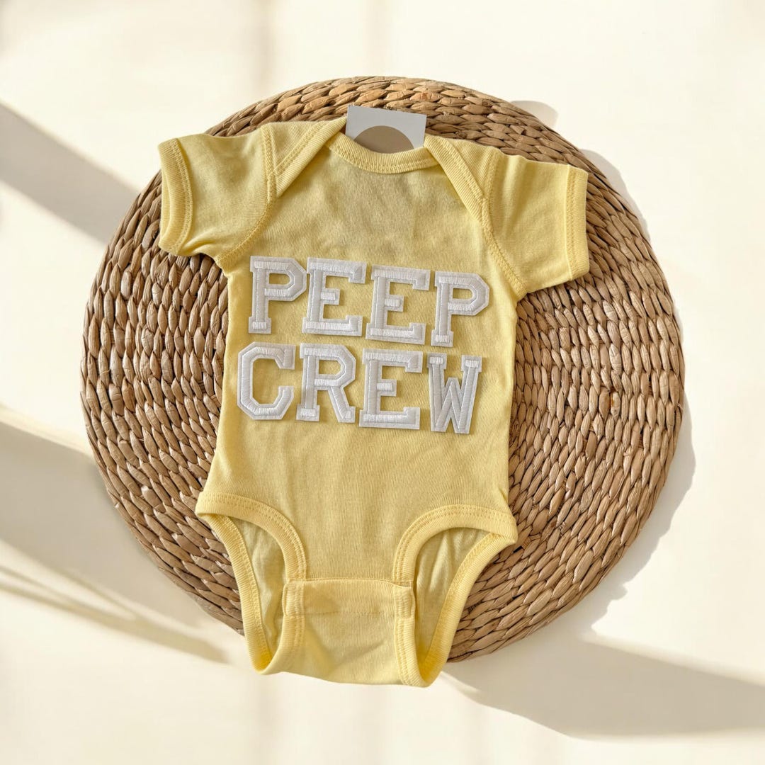 Peep Crew Baby Onesie, Peeps Easter Baby, Peep Easter Bunny Shirt, Baby ...