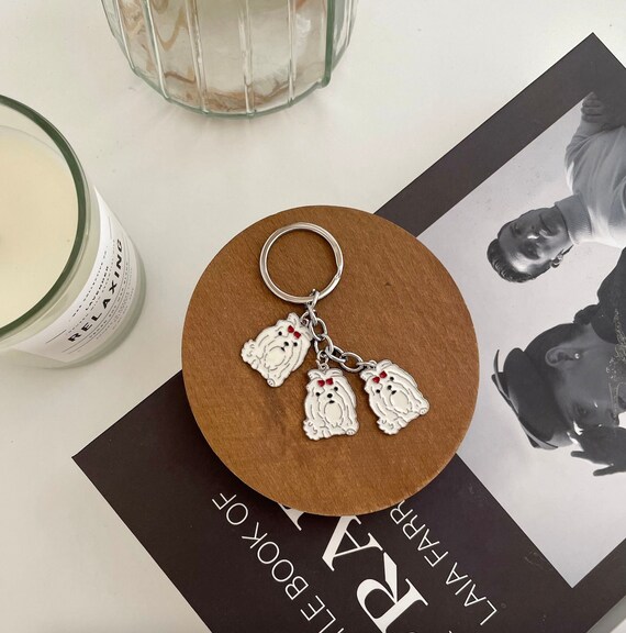Maltese Keychain Maltipoo Keychain Maltese Dog Gifts - Etsy