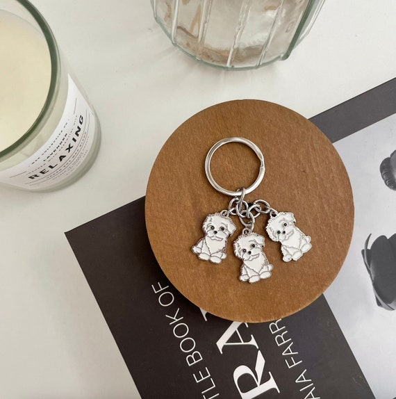 Bichon Frise Keychain Bichon Frise Gifts Bichon Frise Mom - Etsy
