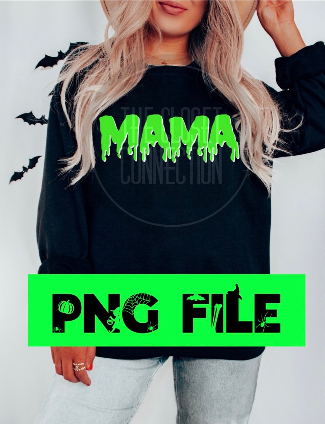 MAMA PNG Slime MAMA Sublimation Png Drip Font Spooky Halloween - Etsy