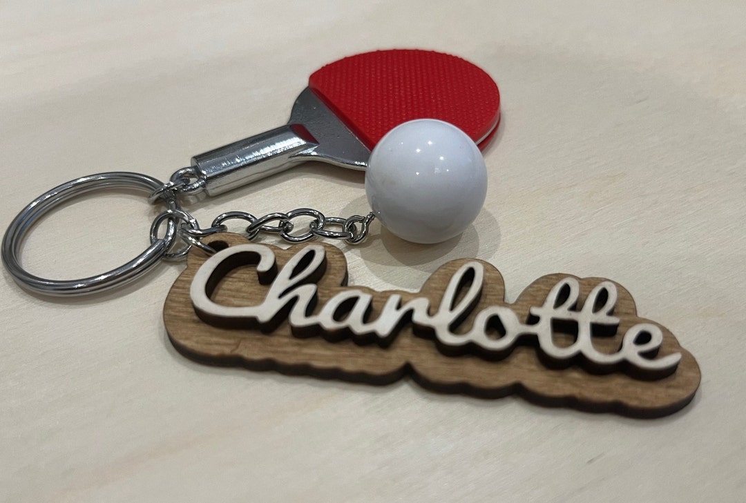 Personalised Table Tennis Keyring, Custom Ping Pong Keychain, Sports ...