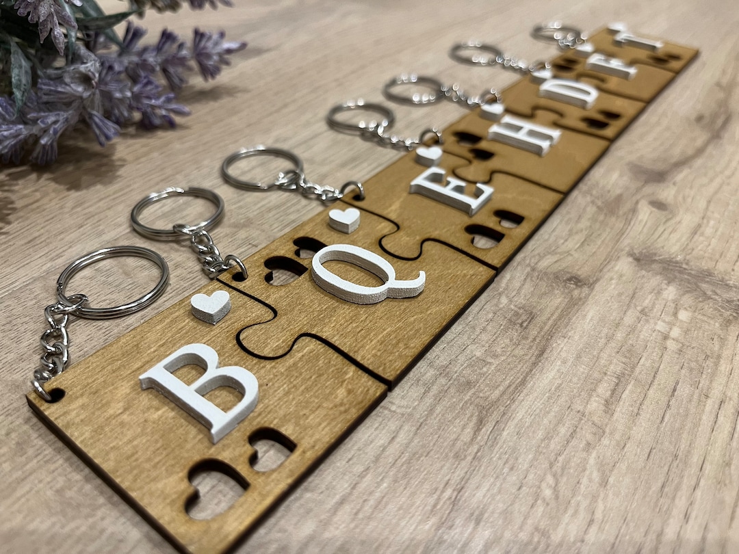 7 Best Friends Gift, Friendship Personalised Keyring for 7, Christmas ...