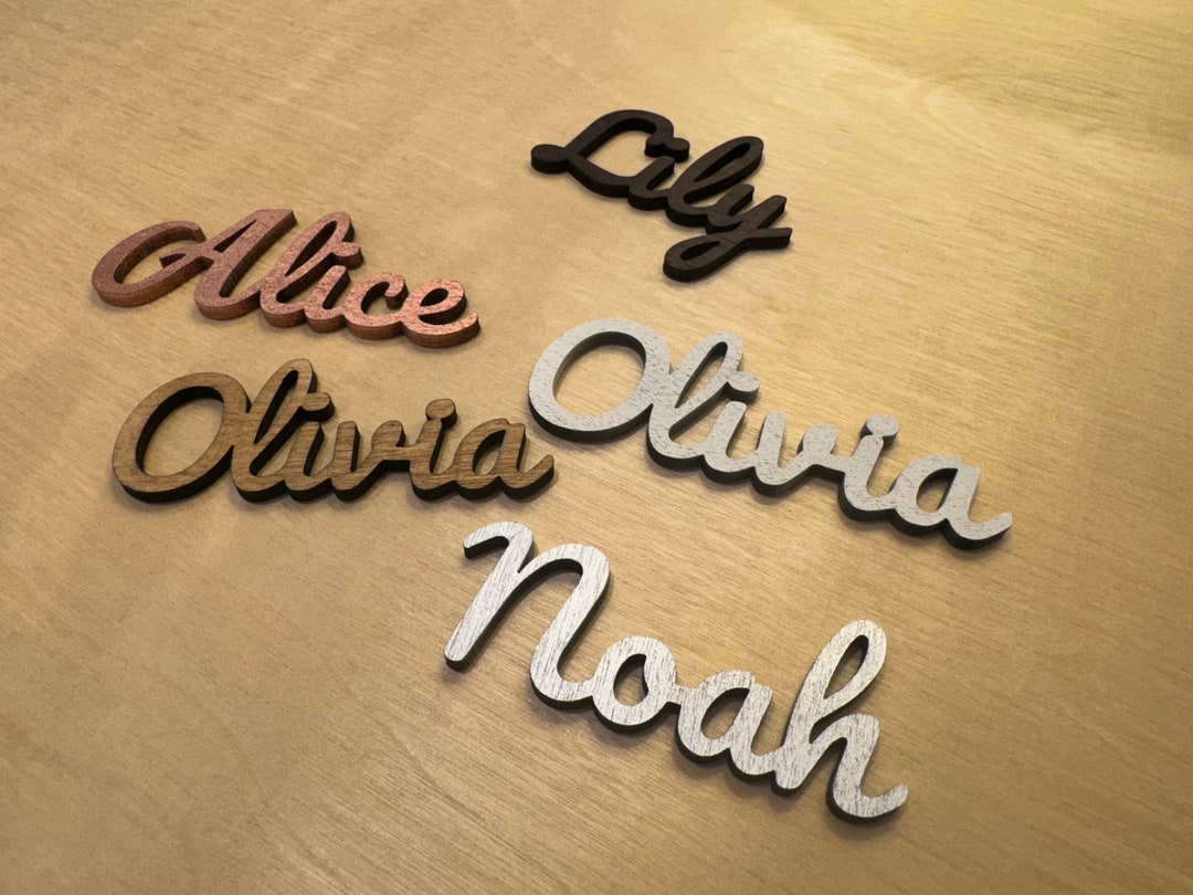 Personalized Wooden Place Cards , Custom Name Plates for Wedding, Party ...