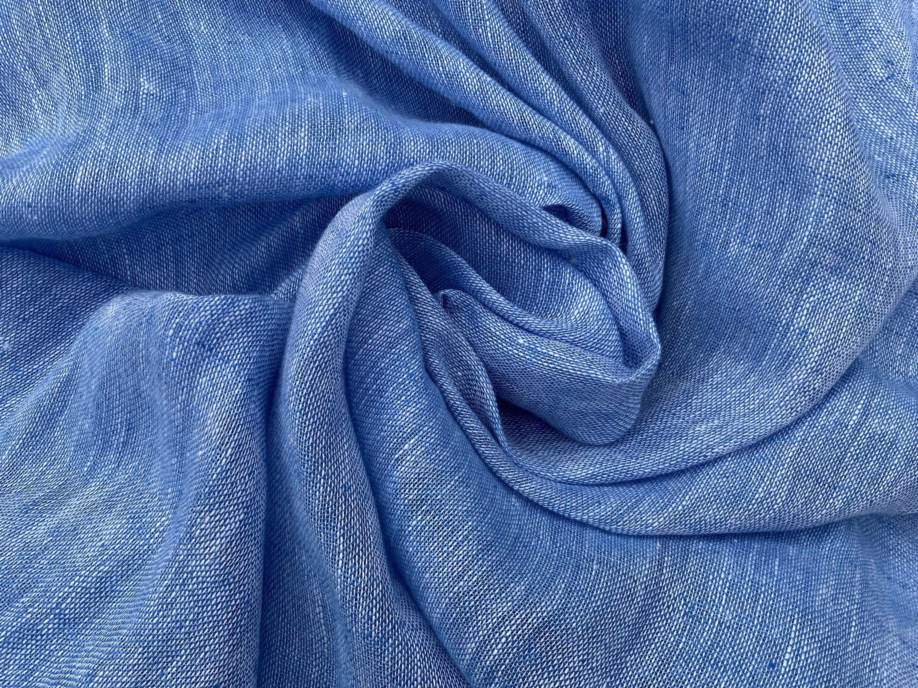 Cornflower Blue Chambray Pure Linen Scarf in Linen in Super Soft Touch ...