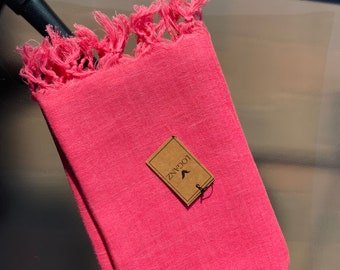 CORAL LINEN SCARF / Linen Coral Scarves / 100% Coral Linen - Etsy UK