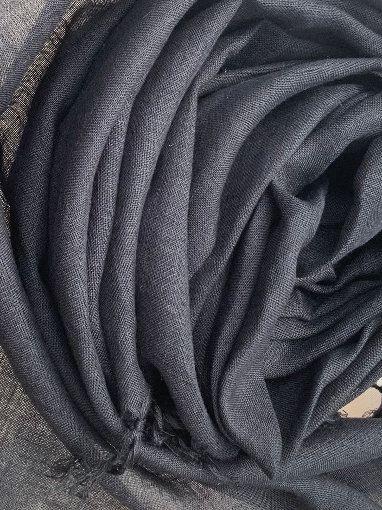100% Pure Linen Black Scarf Super Soft Finish - Etsy