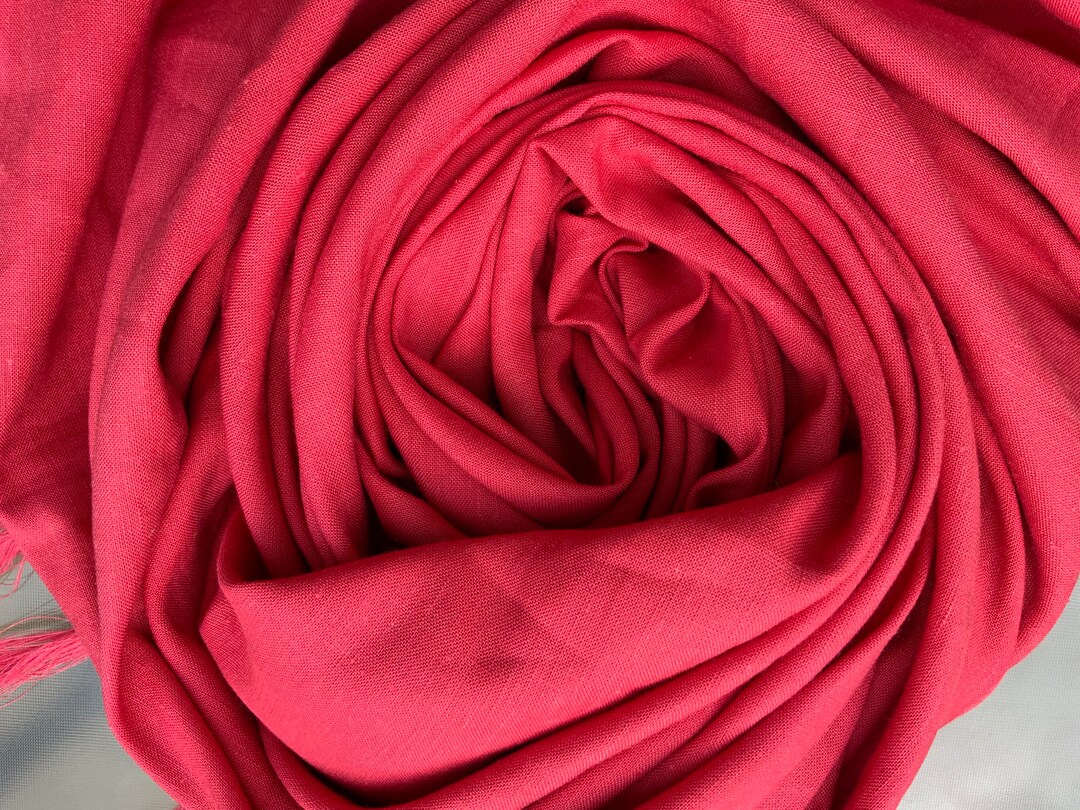Scarlet Linen Viscose Scarf in Satin Touch - Etsy