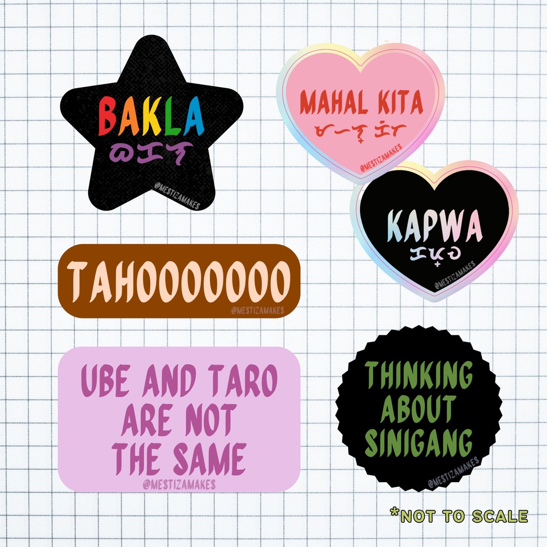 AAPI Filipino Baybayin Stickers Weatherproof Holographic Vinyl ...