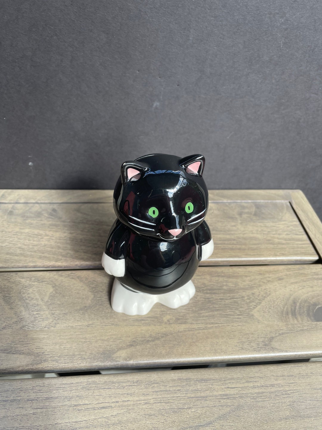 Ceramic Black Cat Coin Bank - Etsy