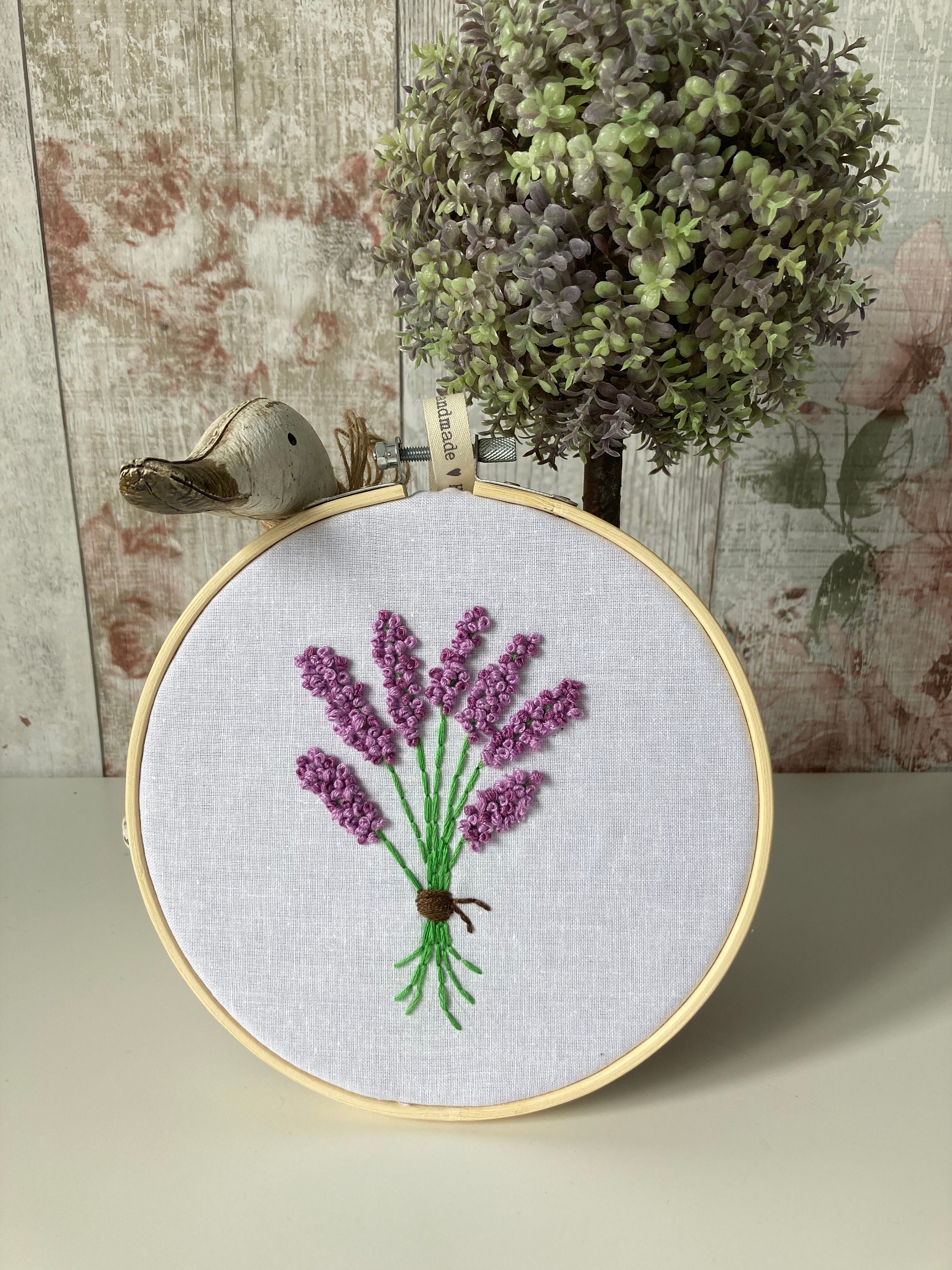 Vibrant Lavender Embroidery Hoop Art, Made to Order - Etsy UK