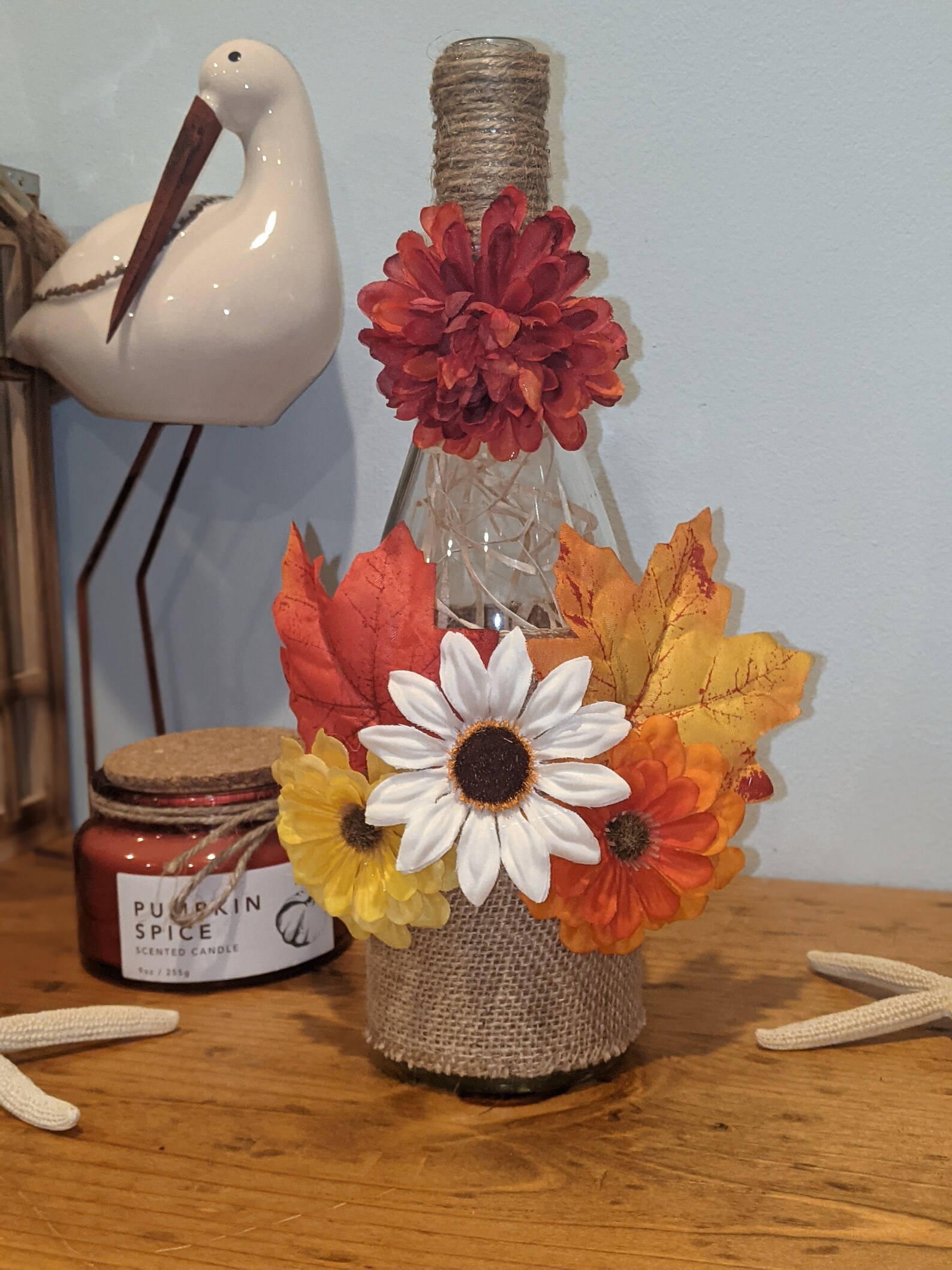 Fall Flowers Wine Bottle Decoration - Etsy