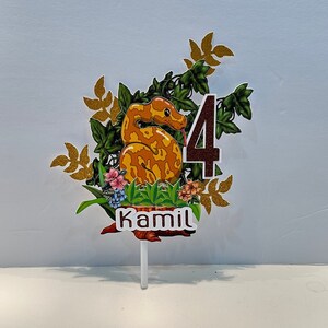 Banana Ball Python Cake Topper, Python Cake Topper, Banana Python Cake ...