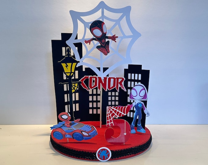 Spidey Centerpiece | Spidey-man Table Decoration | Spidey Cake Topper ...