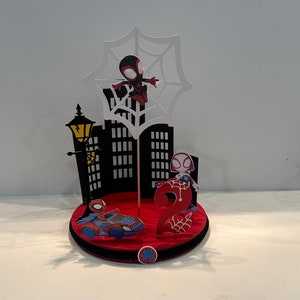 Spidey Centerpiece | Spidey-man Table Decoration | Spidey Cake Topper ...