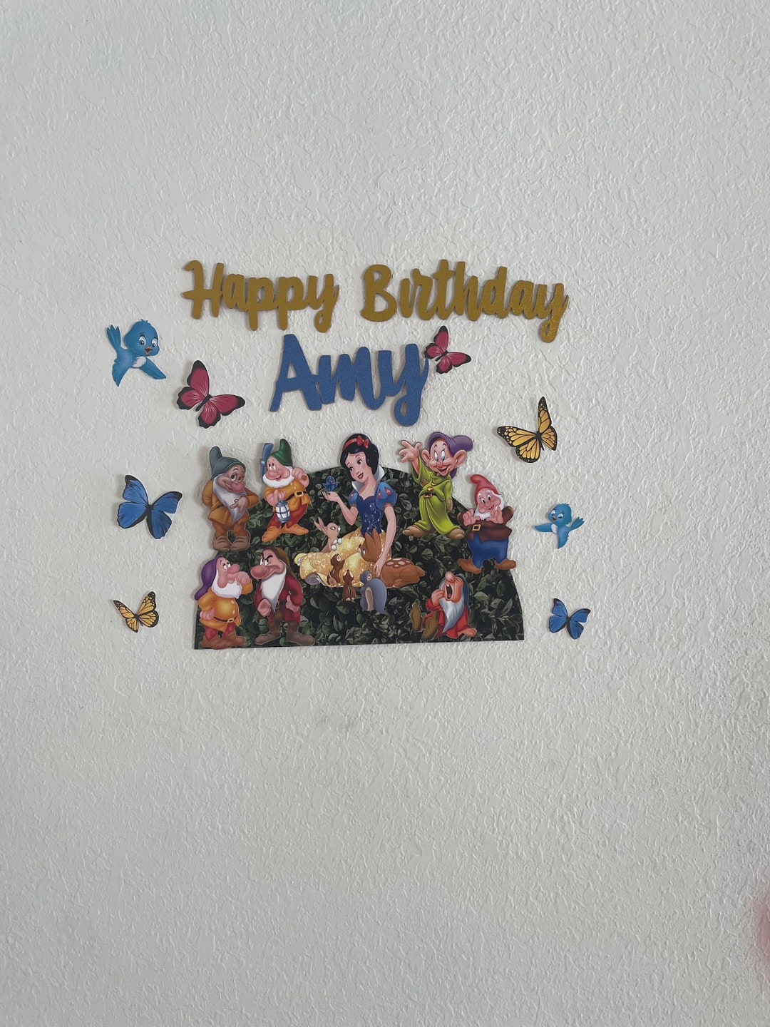 Snow White Birthday Banner, Snow White Backdrop, Snow White Happy ...