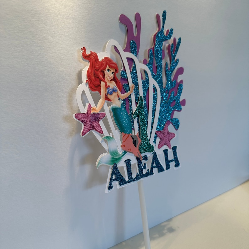 Little Mermaid Cake Topper Princess Ariel Cake Topper - Etsy