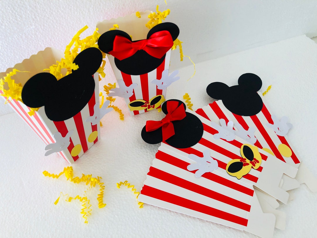 Mickey Mouse Popcorn Bags, Minnie Mouse Popcorn Bags, Mickey Favor Bags ...