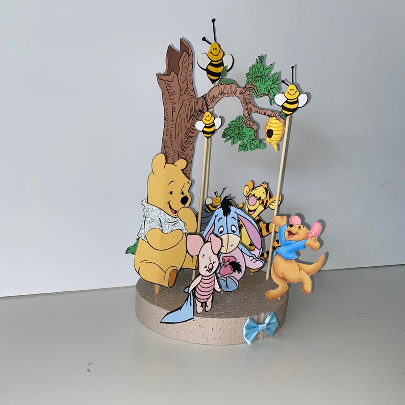 Winnie the Pooh Cake Topper Winnie & Friends Oh Boy Winnie - Etsy