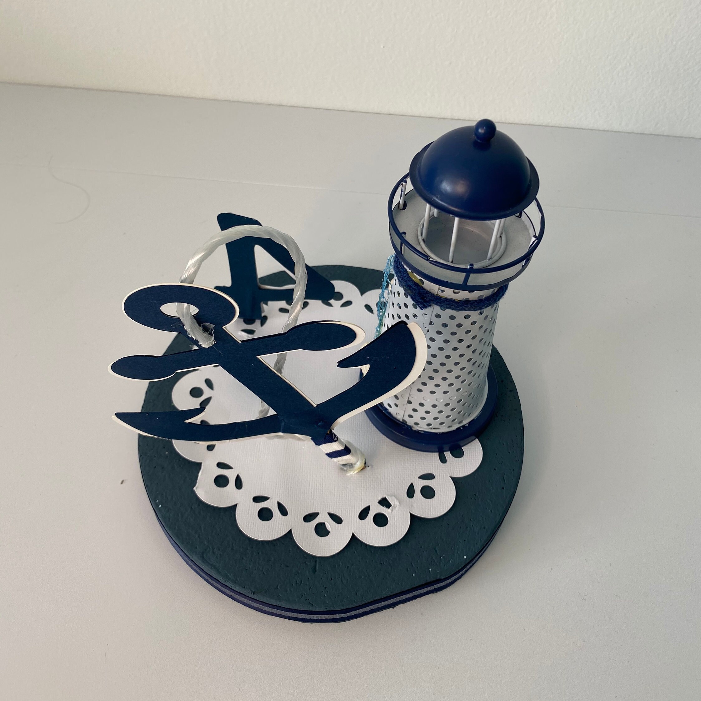 Lighthouse Cake Topper Lighthouse Table Decoration Blue - Etsy