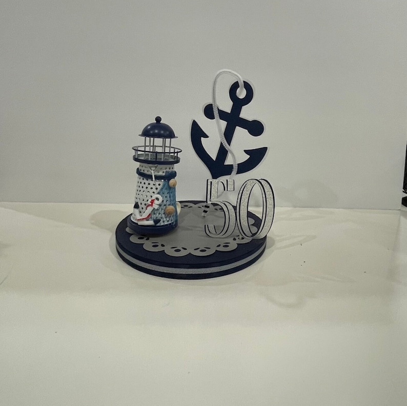 Lighthouse Cake Topper Lighthouse Table Decoration Blue - Etsy