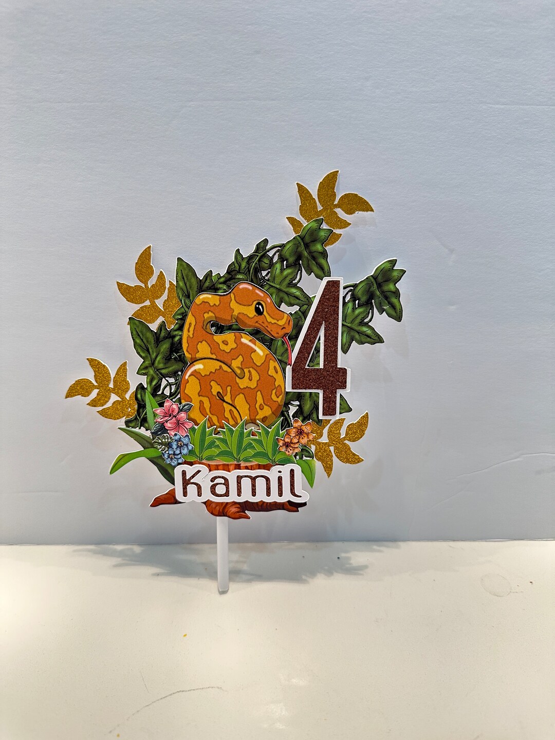 Banana Ball Python Cake Topper, Python Cake Topper, Banana Python Cake ...