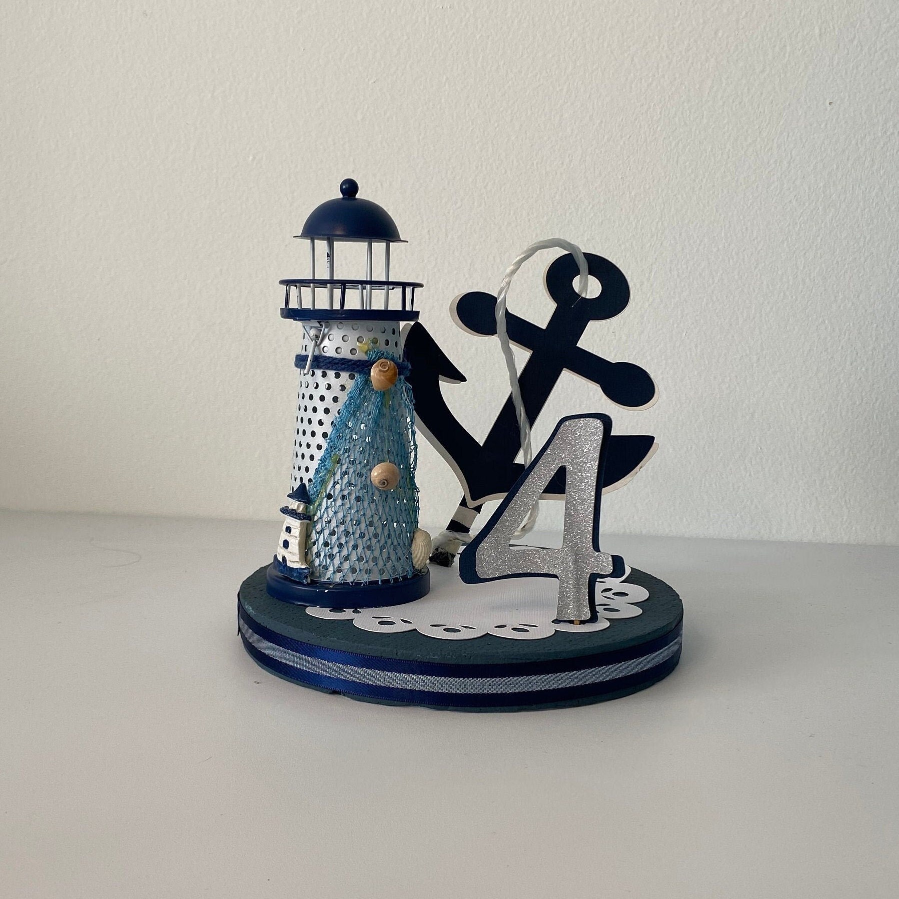 Lighthouse Cake Topper Lighthouse Table Decoration Blue - Etsy Australia