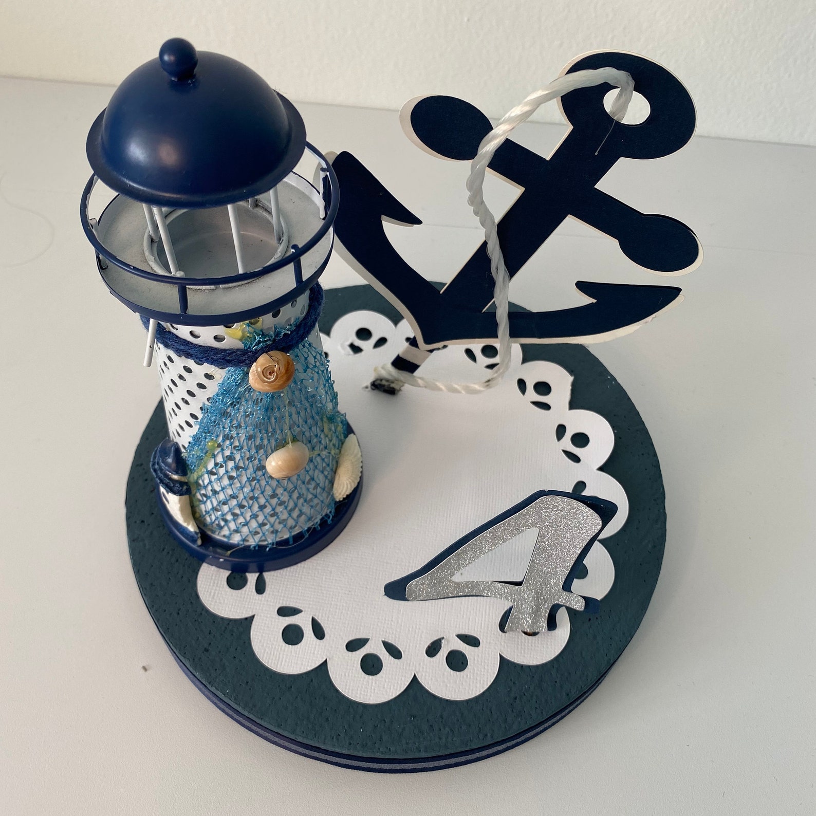 Lighthouse Cake Topper Lighthouse Table Decoration Blue - Etsy