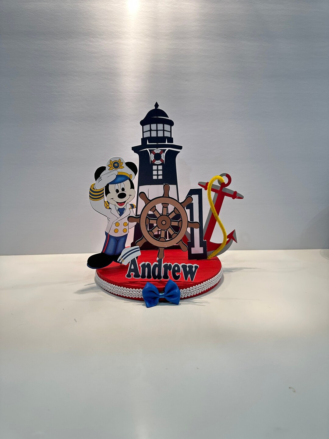 Mickey Sailor Cake Topper, Mickey Sailor Centerpiece, Mickey Sailer ...