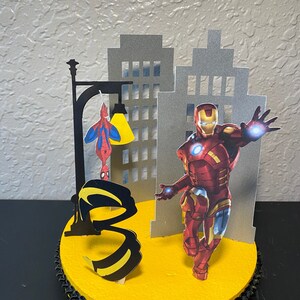 Iron Man Cake Topper, Iron Man Centerpiece, Marvel Hero Iron Man, Iron ...