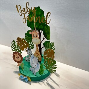 Baby Safari Cake Topper, Baby Safari Centerpiece, Safari Baby Shower ...