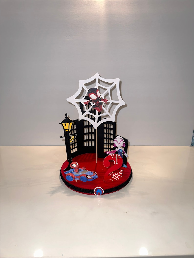 Spidey Centerpiece | Spidey-man Table Decoration | Spidey Cake Topper ...