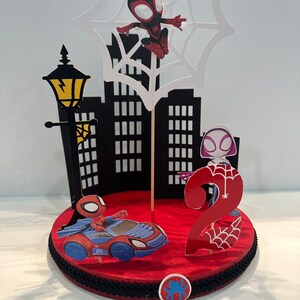 Spidey Centerpiece | Spidey-man Table Decoration | Spidey Cake Topper ...