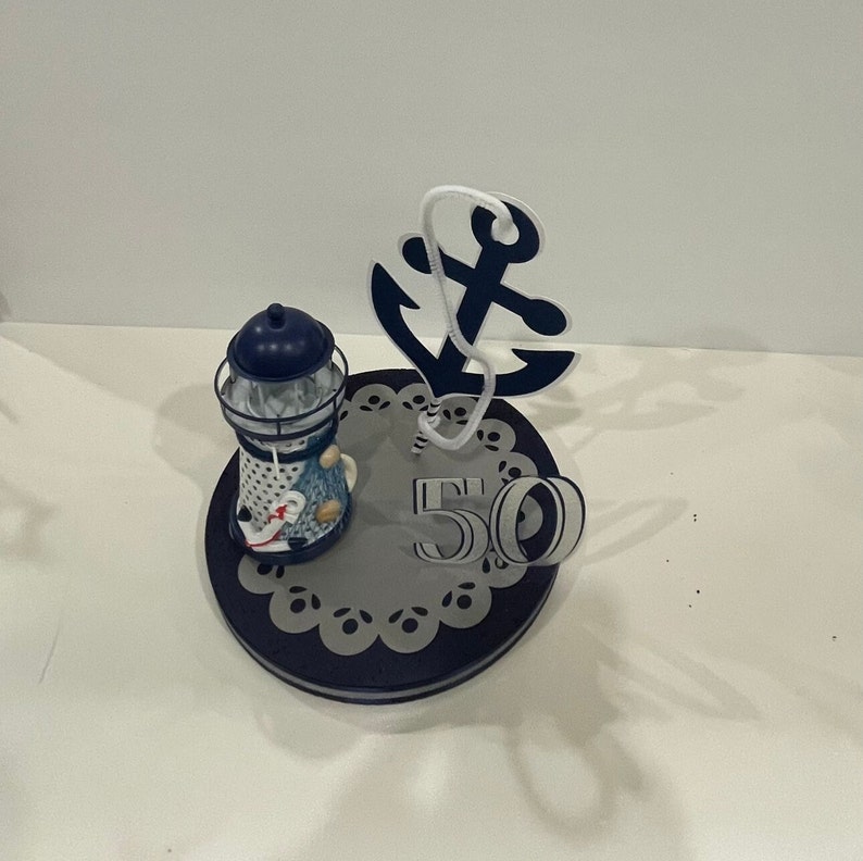 Lighthouse Cake Topper Lighthouse Table Decoration Blue - Etsy