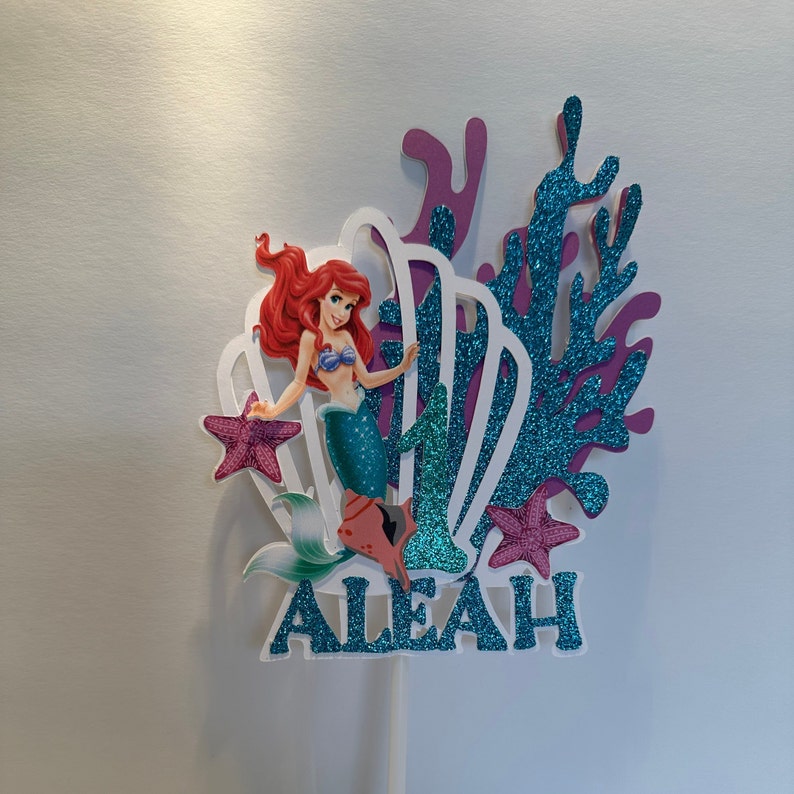 Little Mermaid Cake Topper Princess Ariel Cake Topper - Etsy