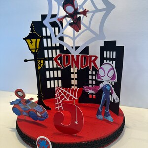 Spidey Centerpiece | Spidey-man Table Decoration | Spidey Cake Topper ...