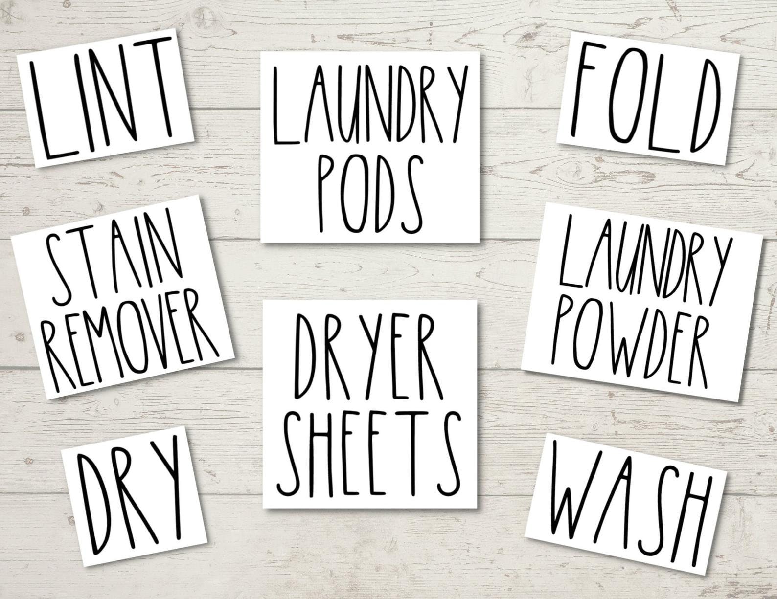 Rae Dunn Inspired Decals for Laundry Room. - Etsy