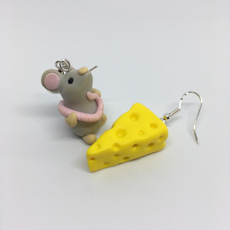 Who Moved My Cheese Earrings Handmade Polymer Clay & - Etsy