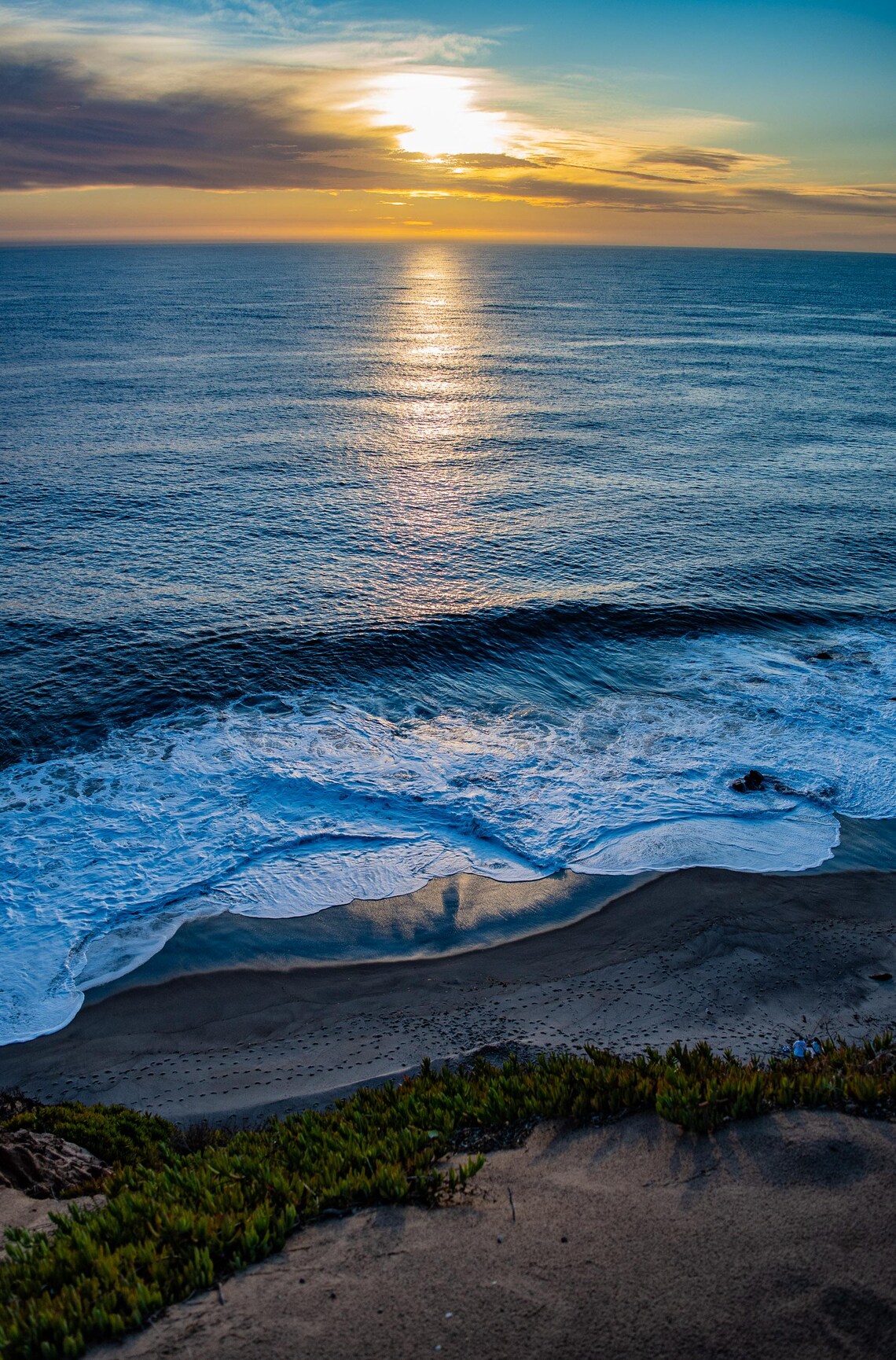 Sunset on Waves, Beach, Sunset, Waves, Nature, Seascapes, Landscapes ...